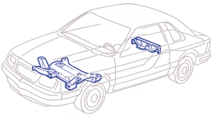FRAME CROSSMEMBERS - FRONT, REAR OR SUSPENSION MOUNT, BOLTED TYPE