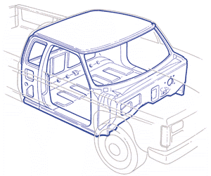PICKUP TRUCK - CAB ASSEMBLY SKELETON